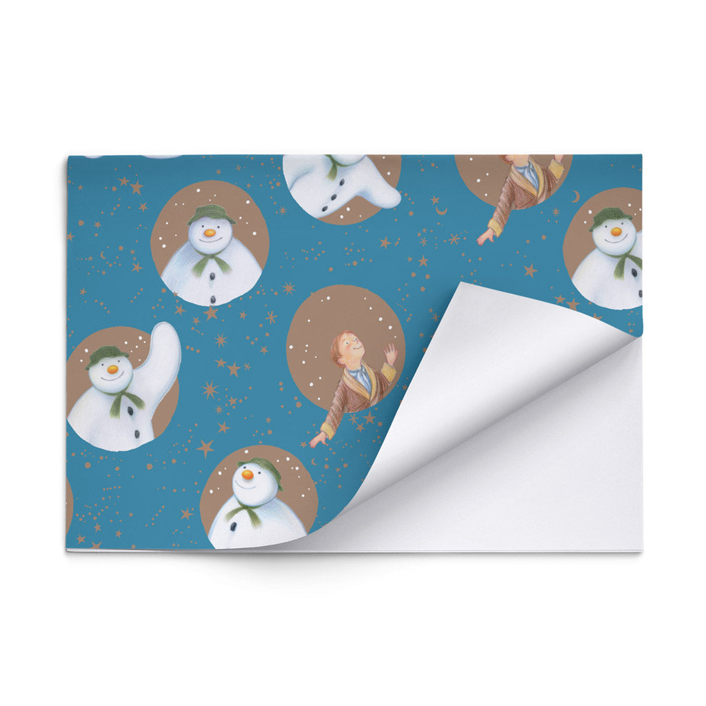 Snowball Teal Gift Wrap – The Snowman Webshop